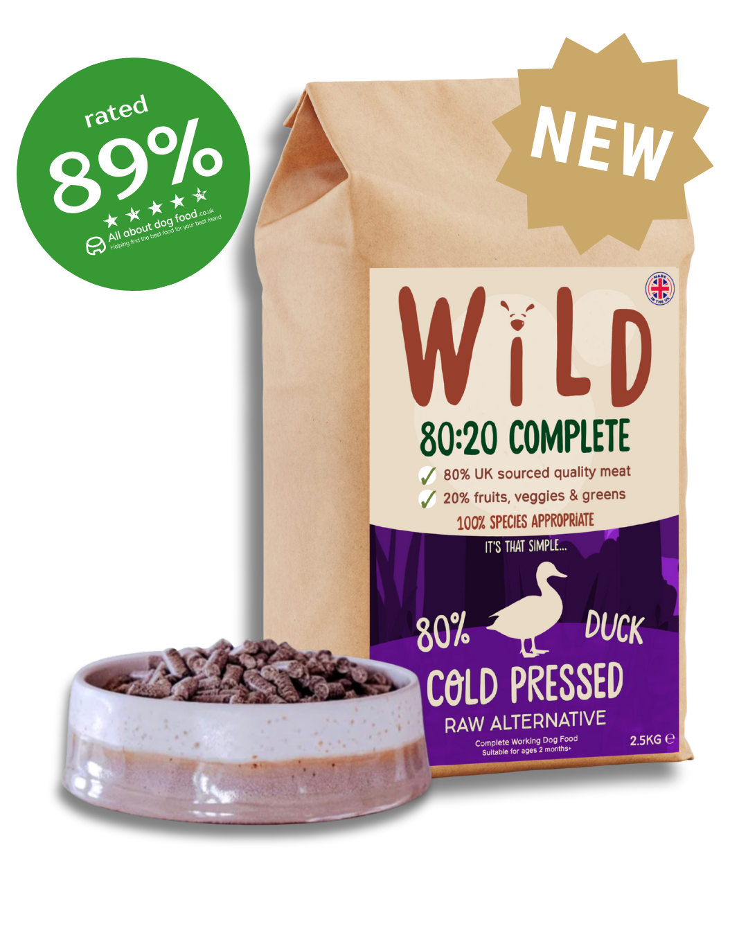 Duck 80:20 Cold-Pressed (6kg) – WILD Pet Food